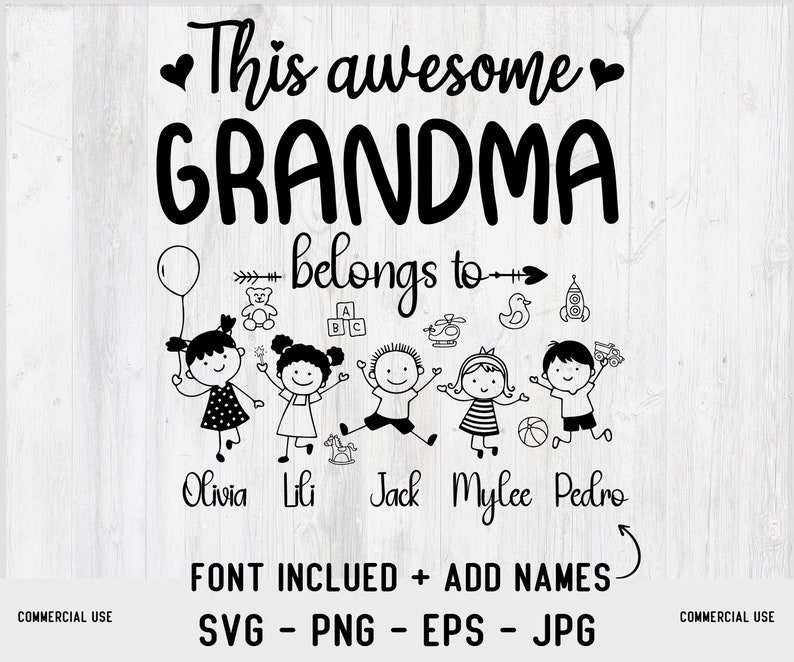 Personalization Grandma for Mothers Day Sublimation This Grandma ...