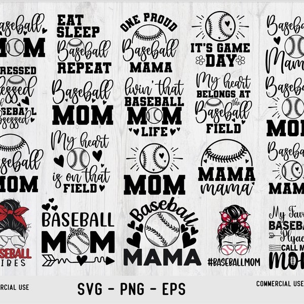 Baseball Mom Svg - Etsy