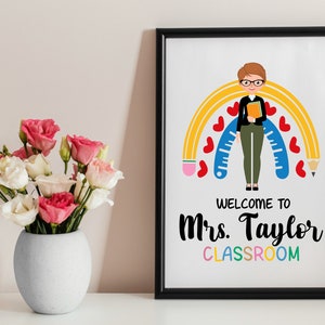 1-6 Welcome to Classroom Sign Svg, Back to School Gifts, Classroom Door ...