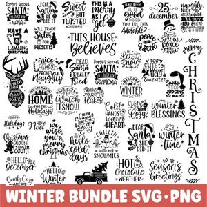Christmas Bundle Svg Png, Winter SVG, Christmas Svg, Winter Svg, Santa ...