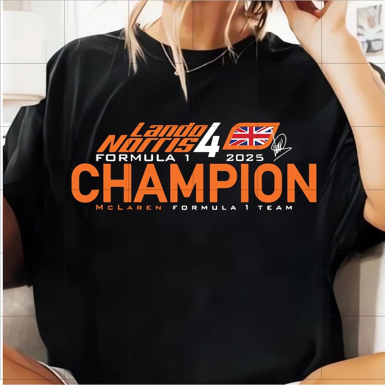 Lando Norris F1 World Champion SVG PNG, Formula Racing Champion Design ...