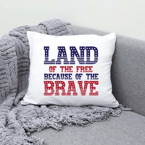 America Land of the Free Because of the Brave SVG Png , 4th of July SVG ...