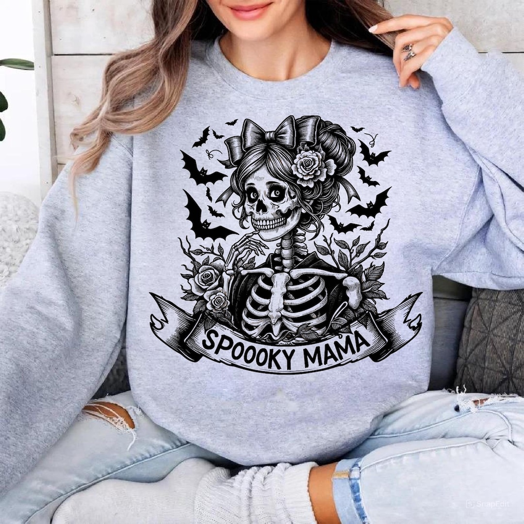 Spooky Mama Svg Png, Skelton Mama Png, Spooky Season Png, Retro ...
