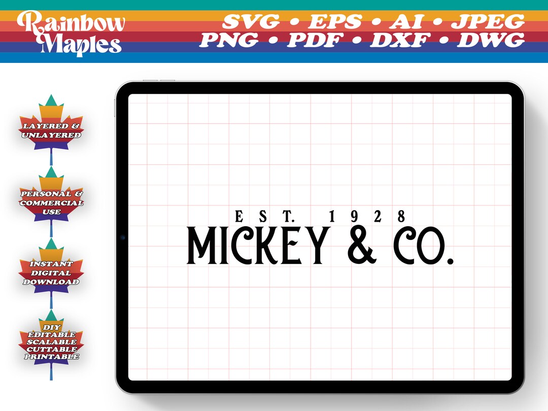 Mickey & Co Vector SVG File for Cricut Digital Download Vector Cut ...