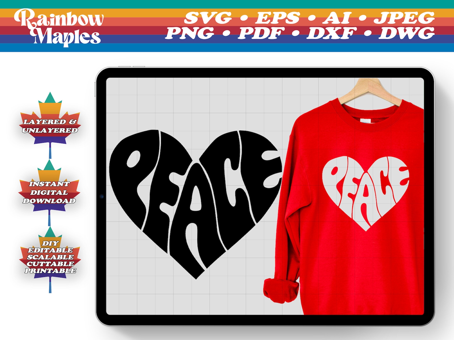 Peace Vector SVG File for Cricut Digital Download Peace - Etsy