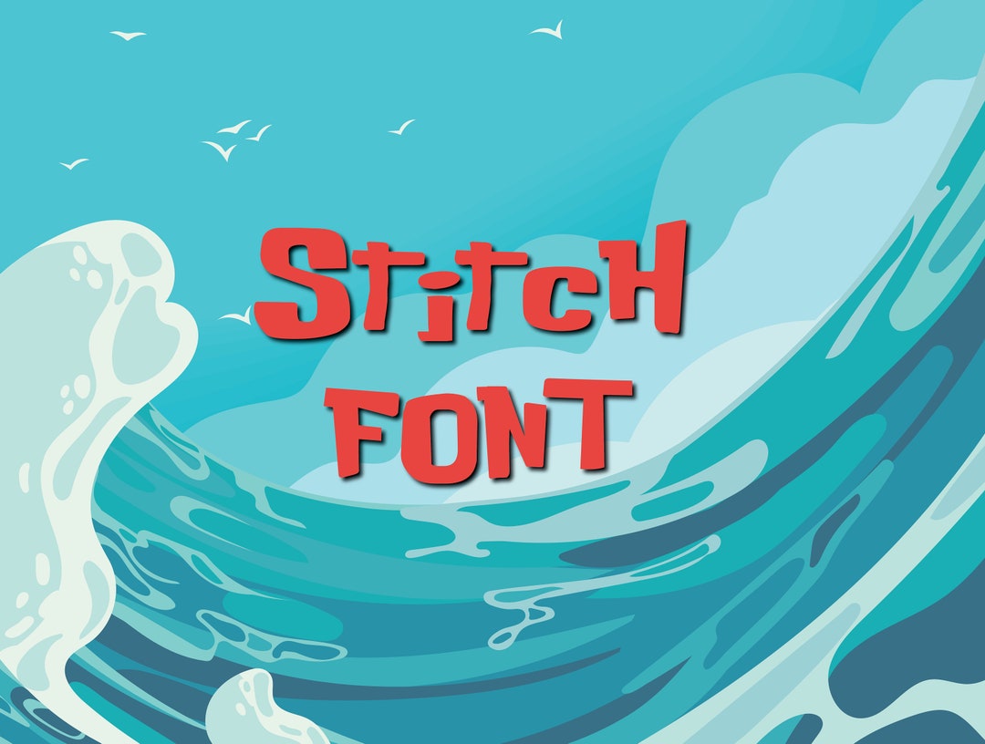Stitch Font OTF & SVG - Etsy