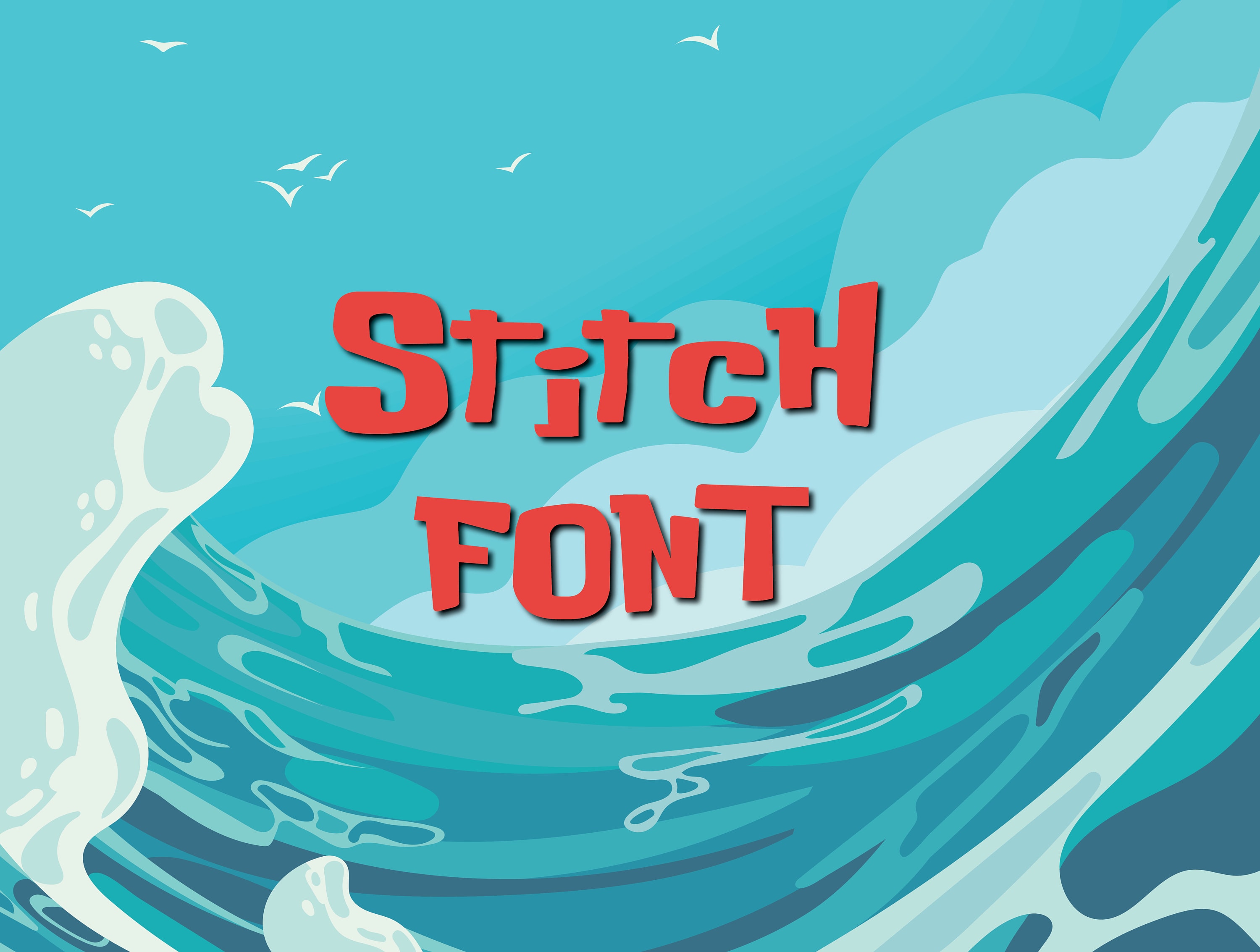 Stitch Font OTF & SVG - Etsy
