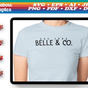 Belle & Co Vector SVG File for Cricut Digital Download - Vector Cut ...