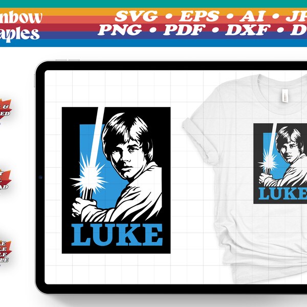 Luke Skywalker Svg - Etsy