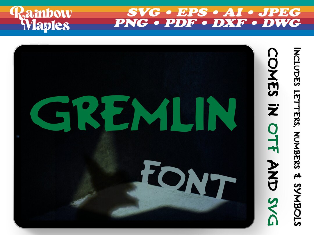 Gremlins Font in OTF and SVG - Etsy