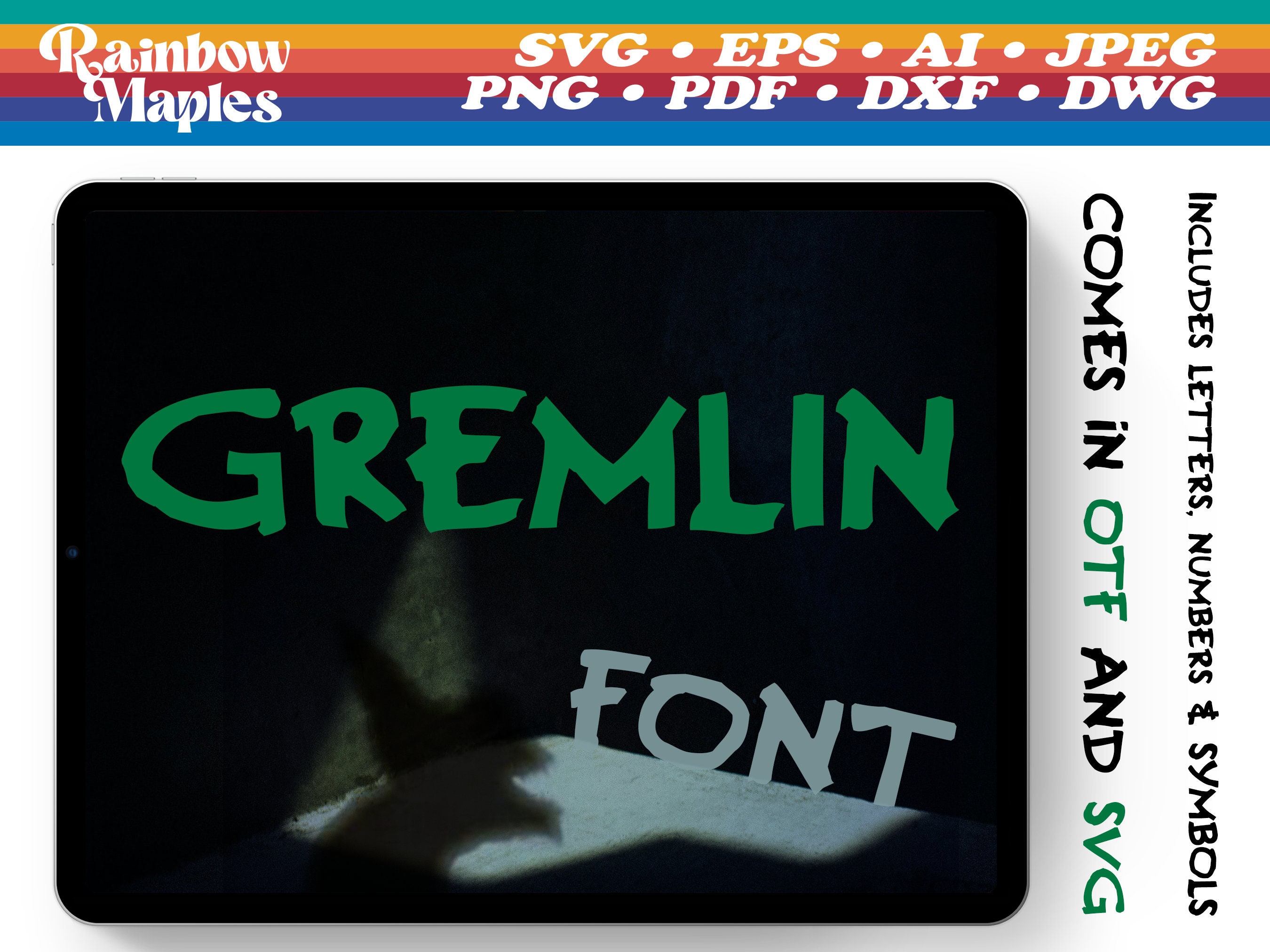 Gremlins Font in OTF and SVG - Etsy