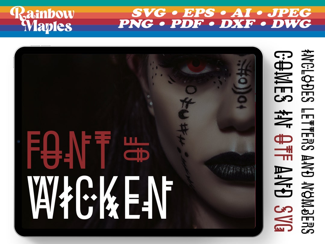 Wicken Font OTF and SVG - Etsy