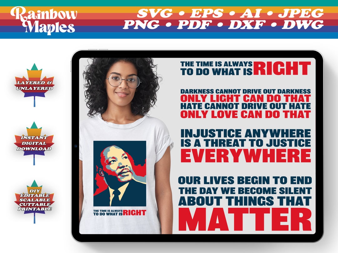 Martin Luther King Day Vector High Resolution SVG BLM Black Lives Black ...