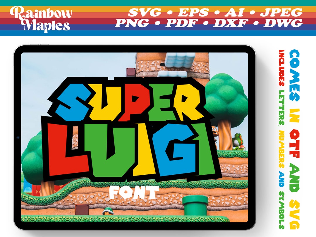 Super Luigi Font OTF and SVG - Etsy