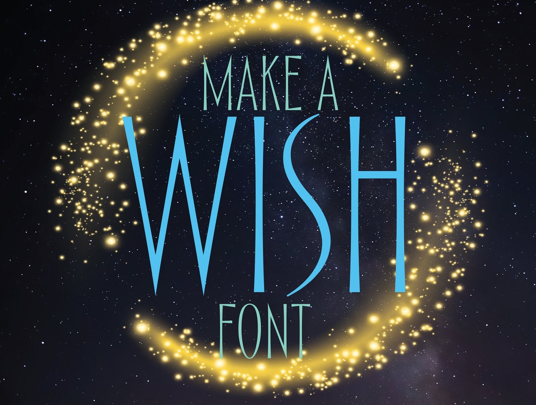 Make a Wish Font OTF and SVG - Etsy UK