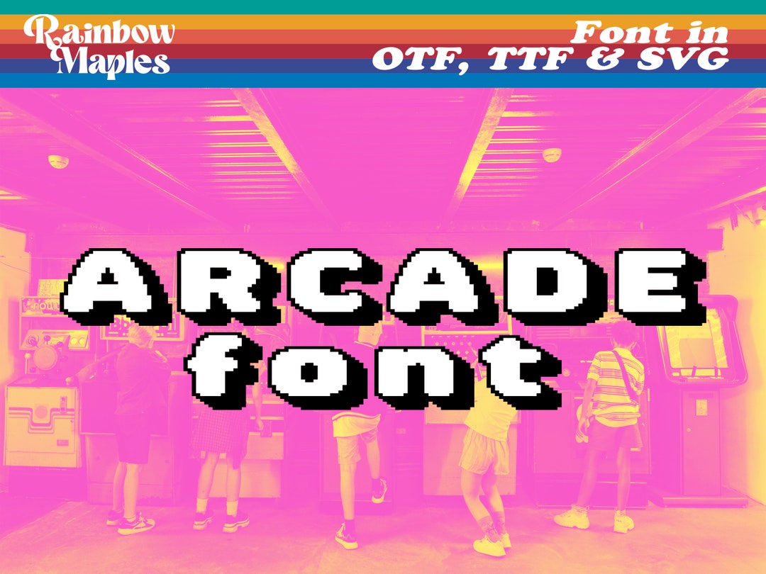 Arcade Font OTF, TTF and SVG - Etsy