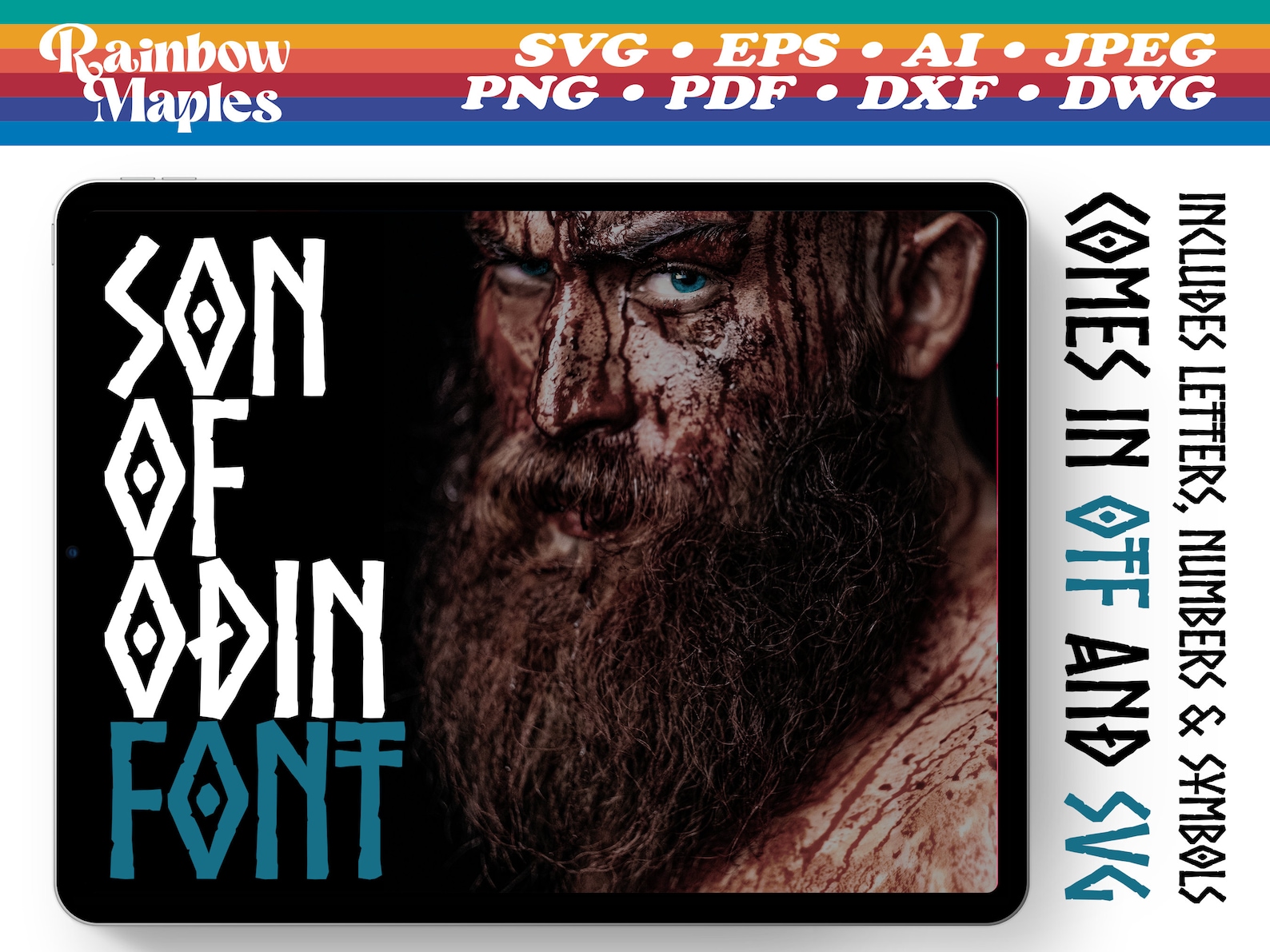 Son of Odin Viking Font in OTF and SVG - Etsy