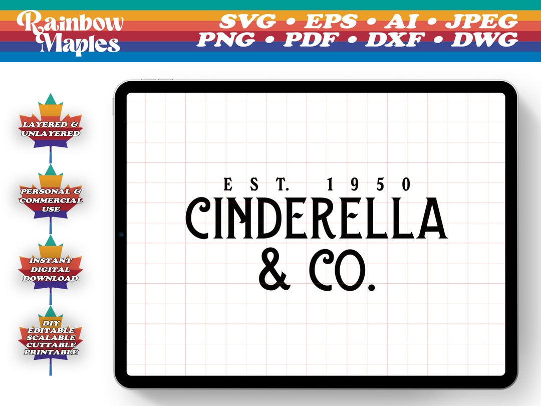 Cinderella & Co Vector SVG File for Cricut Digital Download Vector Cut ...