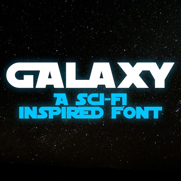 Galaxy Font - Etsy