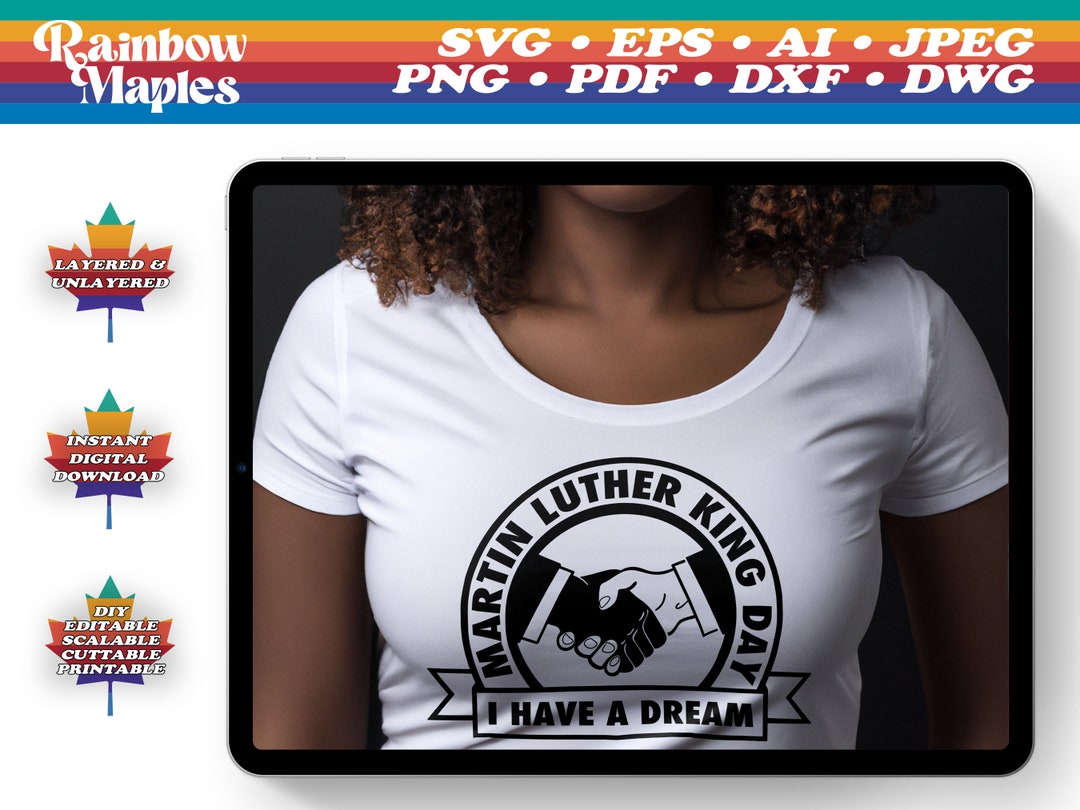 Martin Luther King Day MLK Vector High Resolution SVG - Etsy