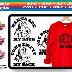 Santa Sack Vectors SVG File Cricut Digital Download - Vector Cut Files ...