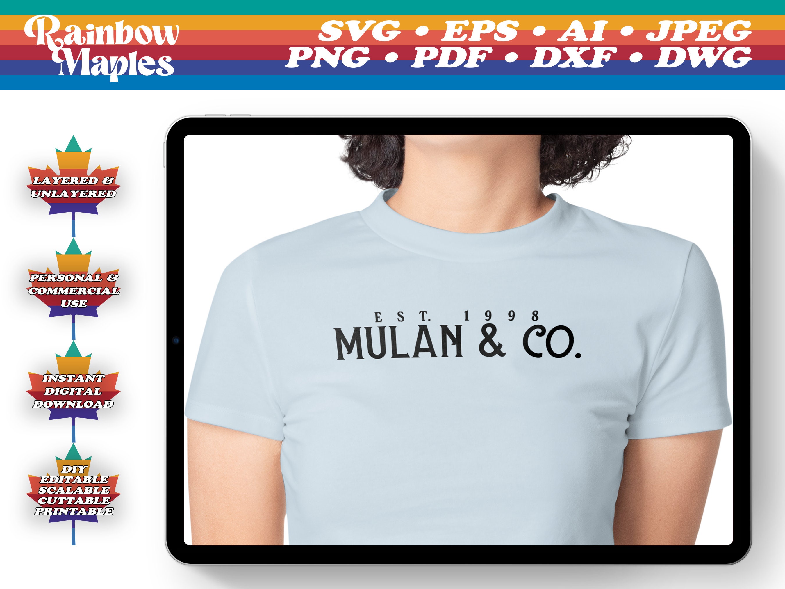 Mulan & Co Vector SVG File for Cricut Digital Download - Vector Cut ...