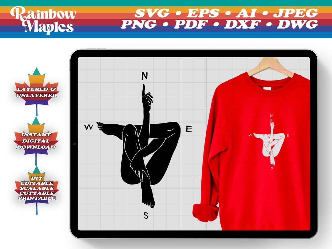 Inner Compass SVG File for Cricut Digital Download - Inner Compass ...