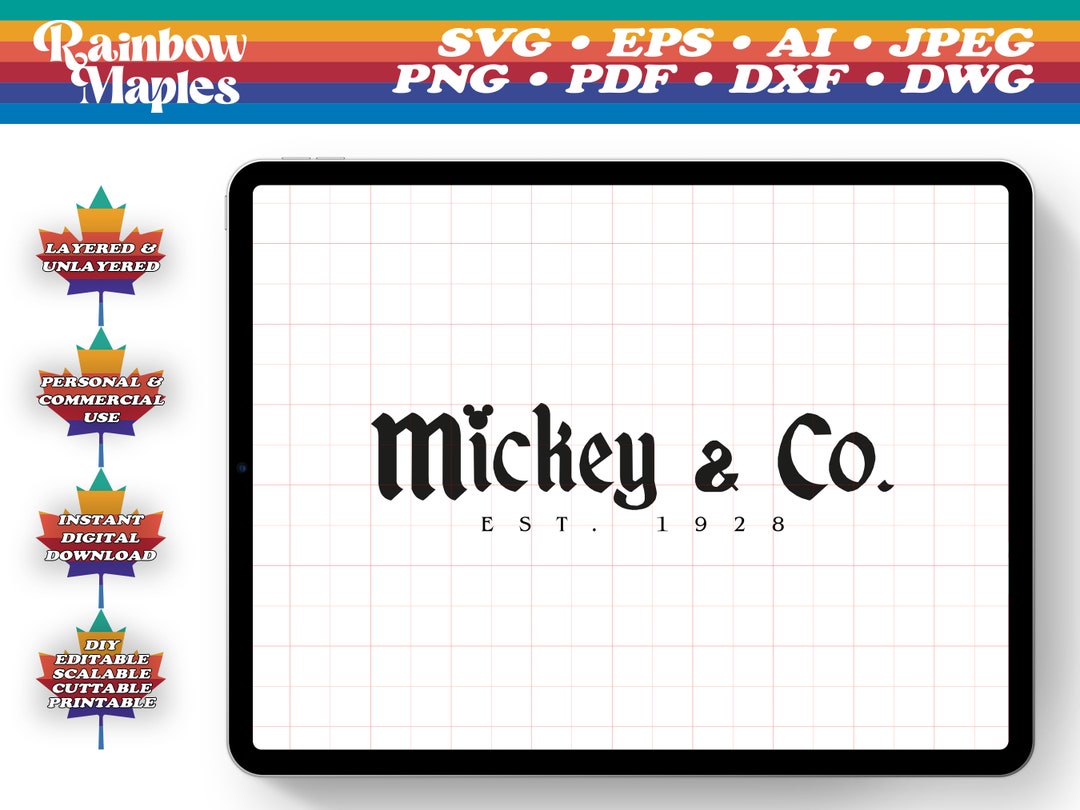 Mickey & Co Vector SVG File for Cricut Digital Download Vector Cut ...