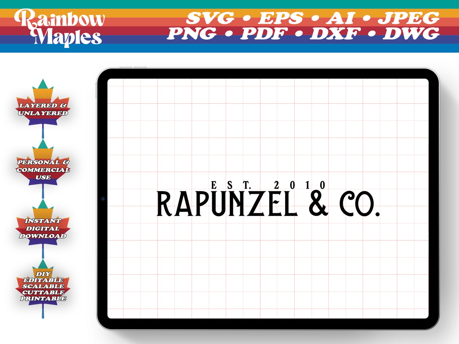 Rapunzel & Co Vector SVG File for Cricut Digital Download Vector Cut ...