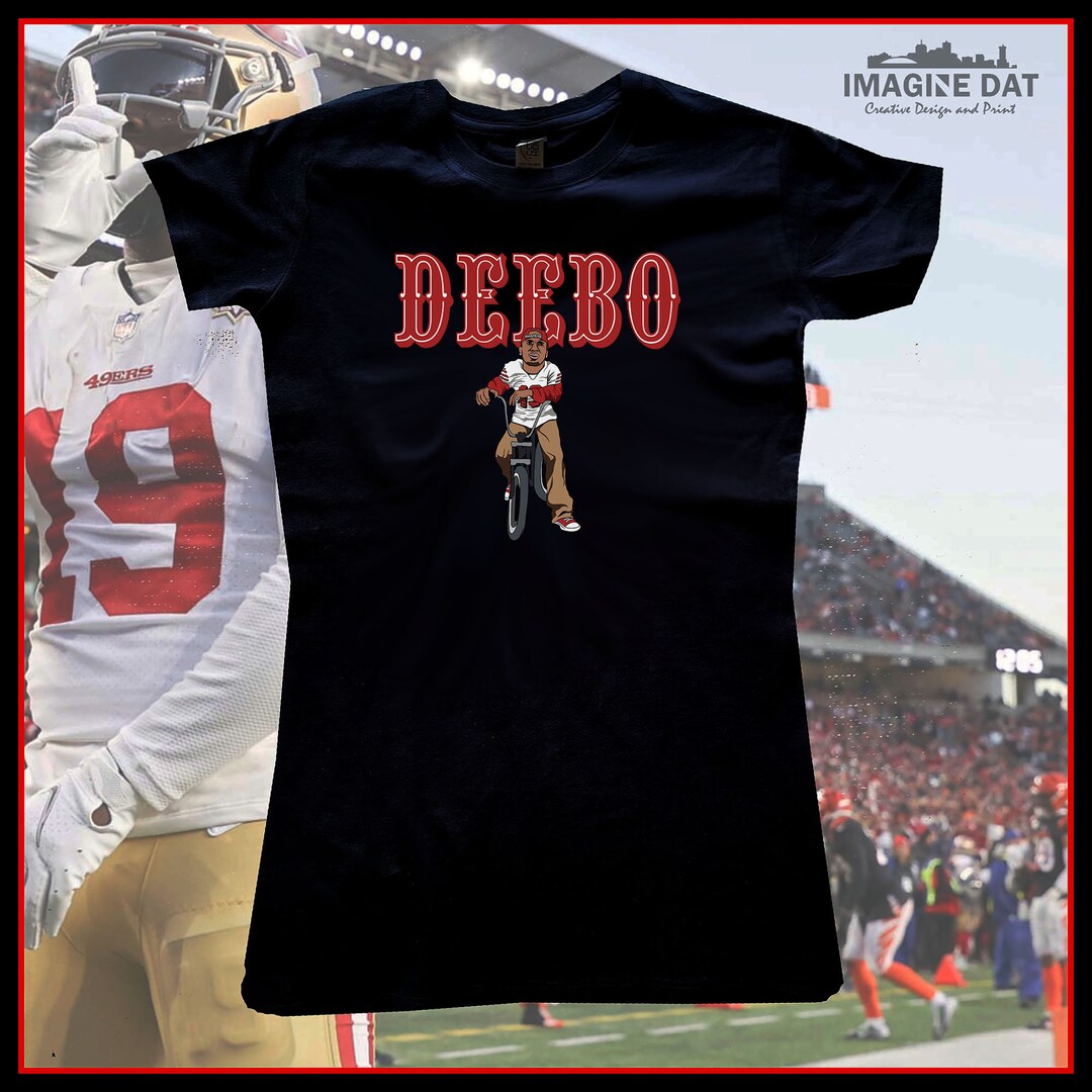Deebo Samuel 'DEEBO BIKE' DTF Women Tshirt black - Etsy