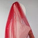 Rose Red Pearl Wedding Veil, Red Rose Color Fabric, White Regular Pearl ...