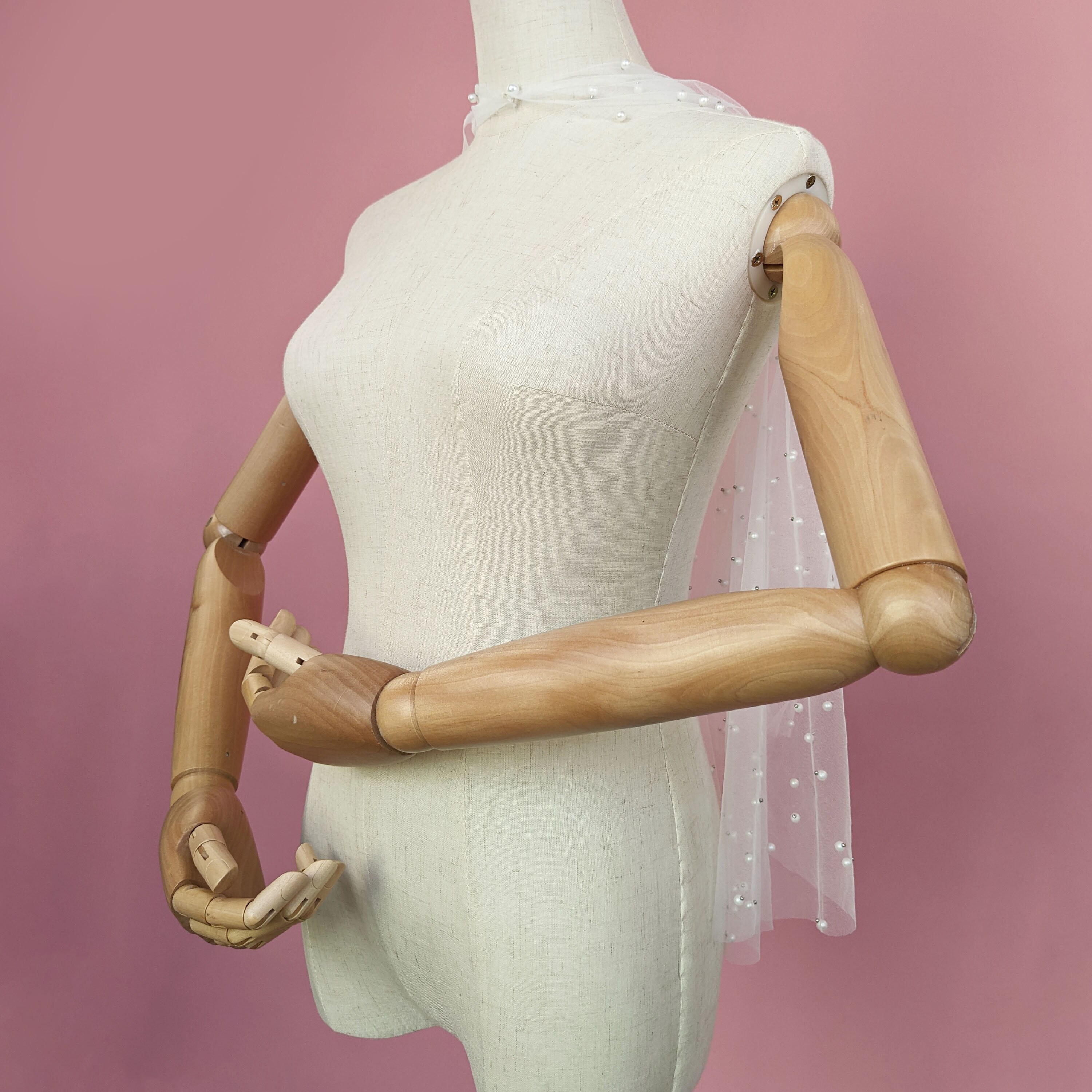 Pearl Cape Bridal Capelet Scattered Pearls Ivory Color Soft - Etsy