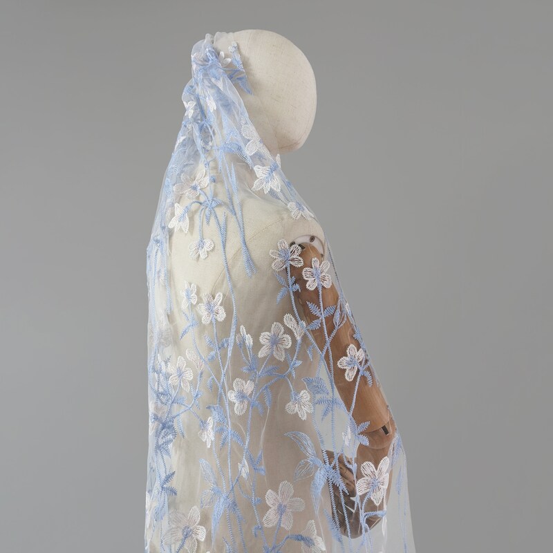 Floral Embroidered Veil - Etsy