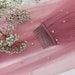 Rose Pink Wedding Veil With Pearls, Dusty Rose Pink Color Fabric, White ...