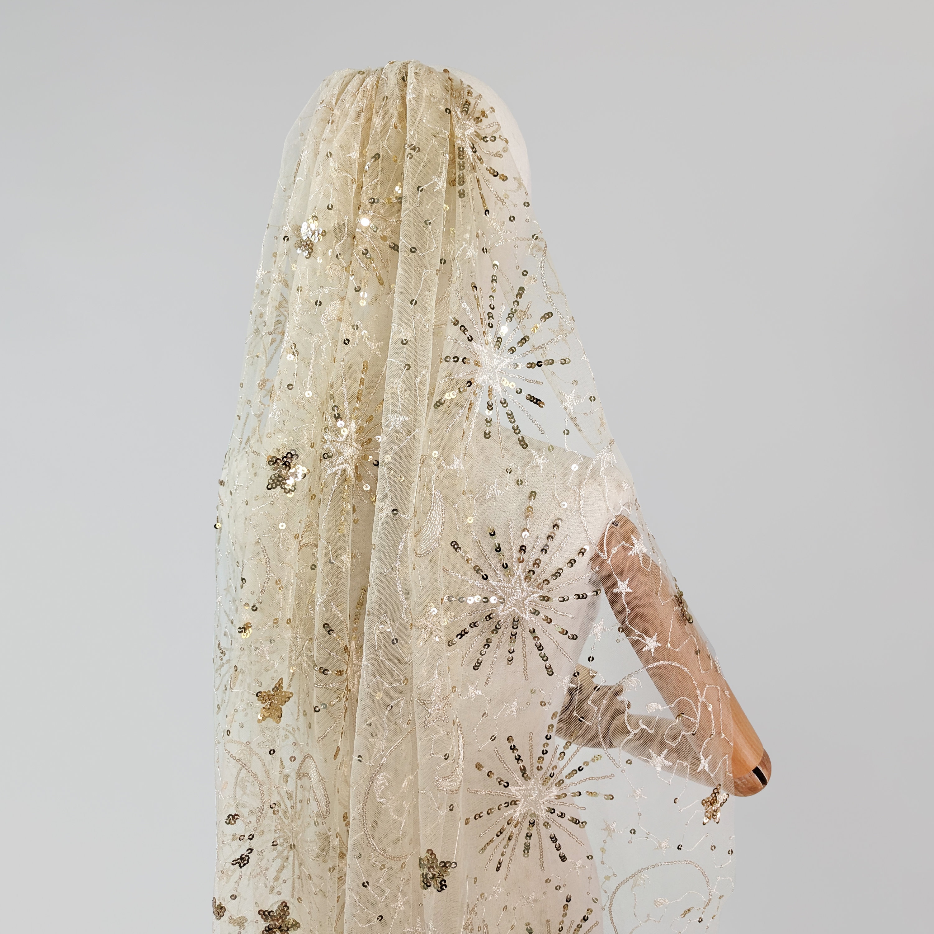 Celestial Gold Wedding Veil Star and Moon Bridal Veil - Etsy