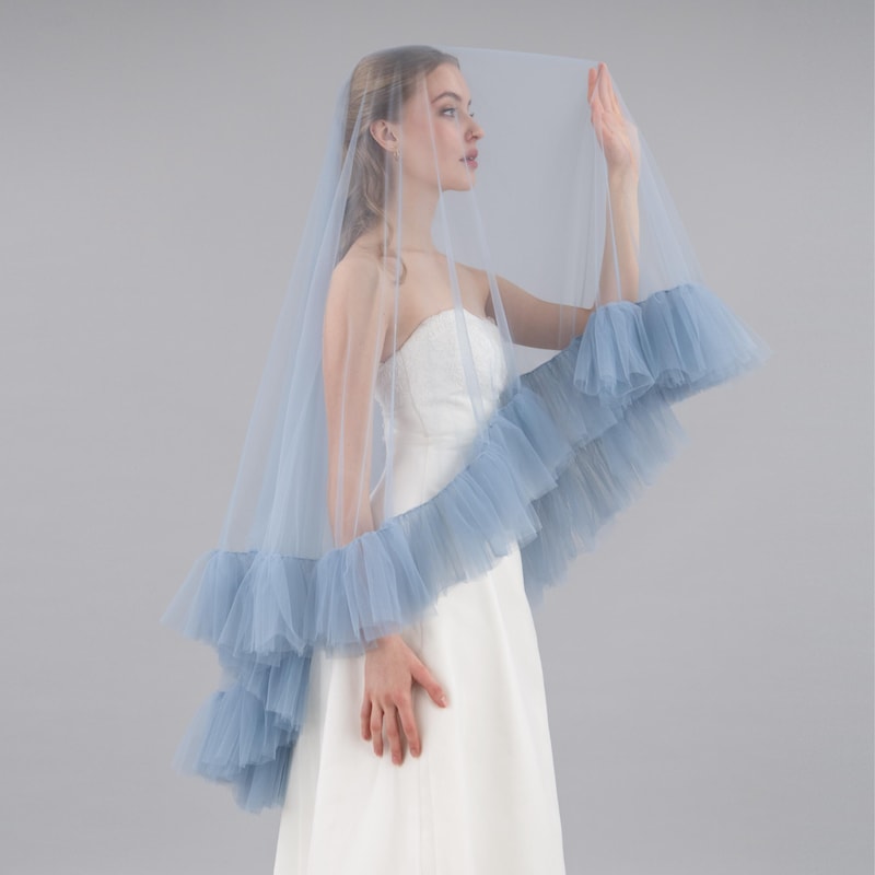 Royal Blue Wedding Veil - Etsy