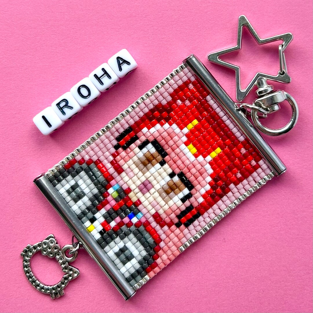 Nekomura Iroha Vocaloid Beaded Frame Handmade Keychain - Etsy