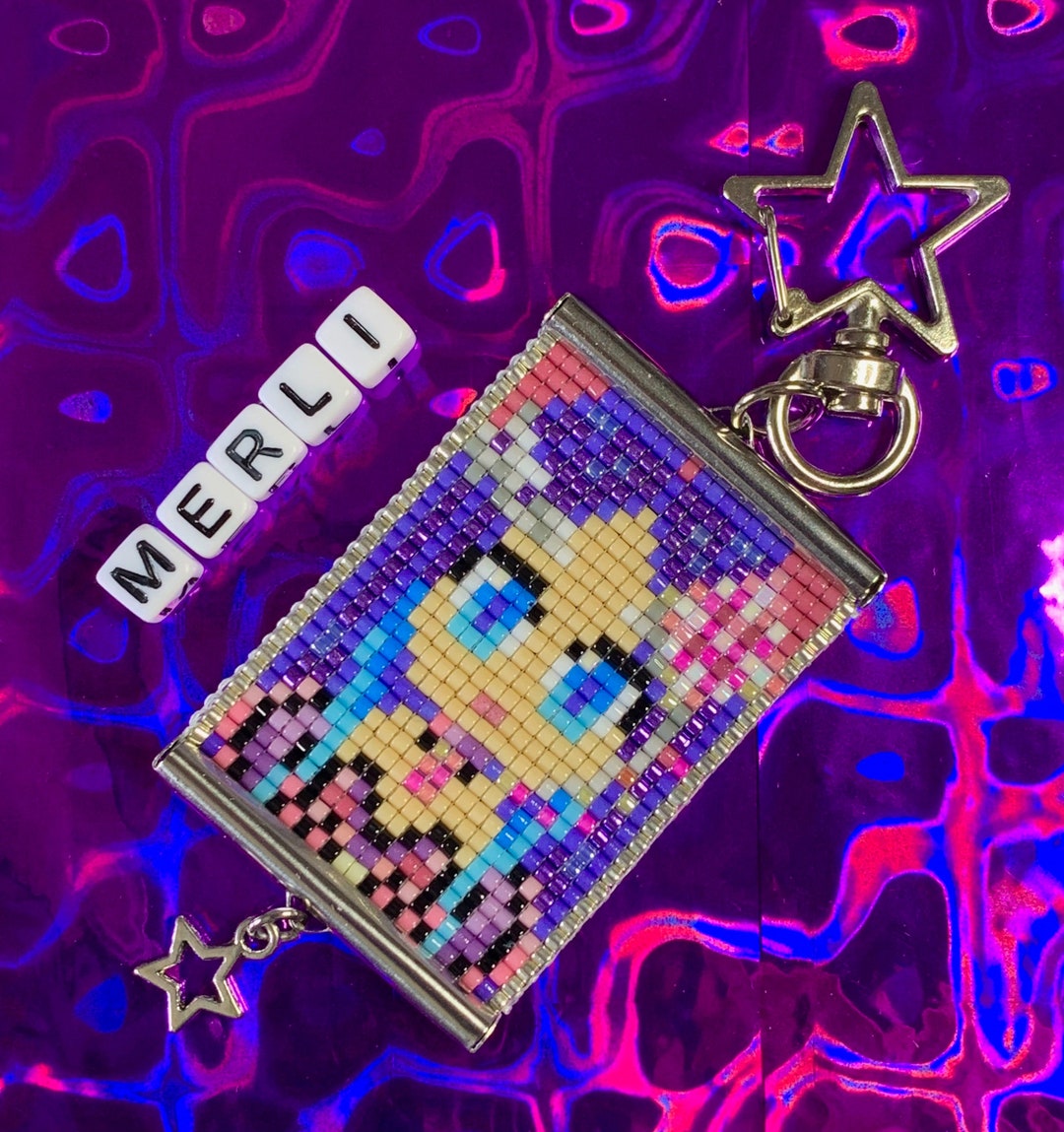Merli Vocaloid Beaded Frame Handmade Keychain - Etsy