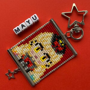 MAYU Vocaloid Beaded Frame Handmade Keychain - Etsy