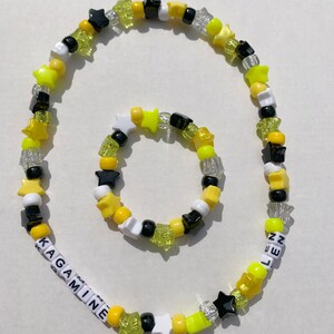 Vocaloid Beaded Necklace and Bracelet Sets Len, Rin, Gumi, Kaito, Miku ...