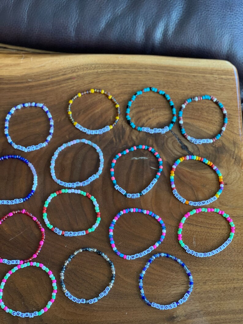 Friendship Bracelets With Encouraging Words! Customizable! - Etsy