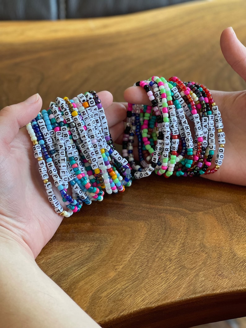 Friendship Bracelets With Encouraging Words! Customizable! - Etsy