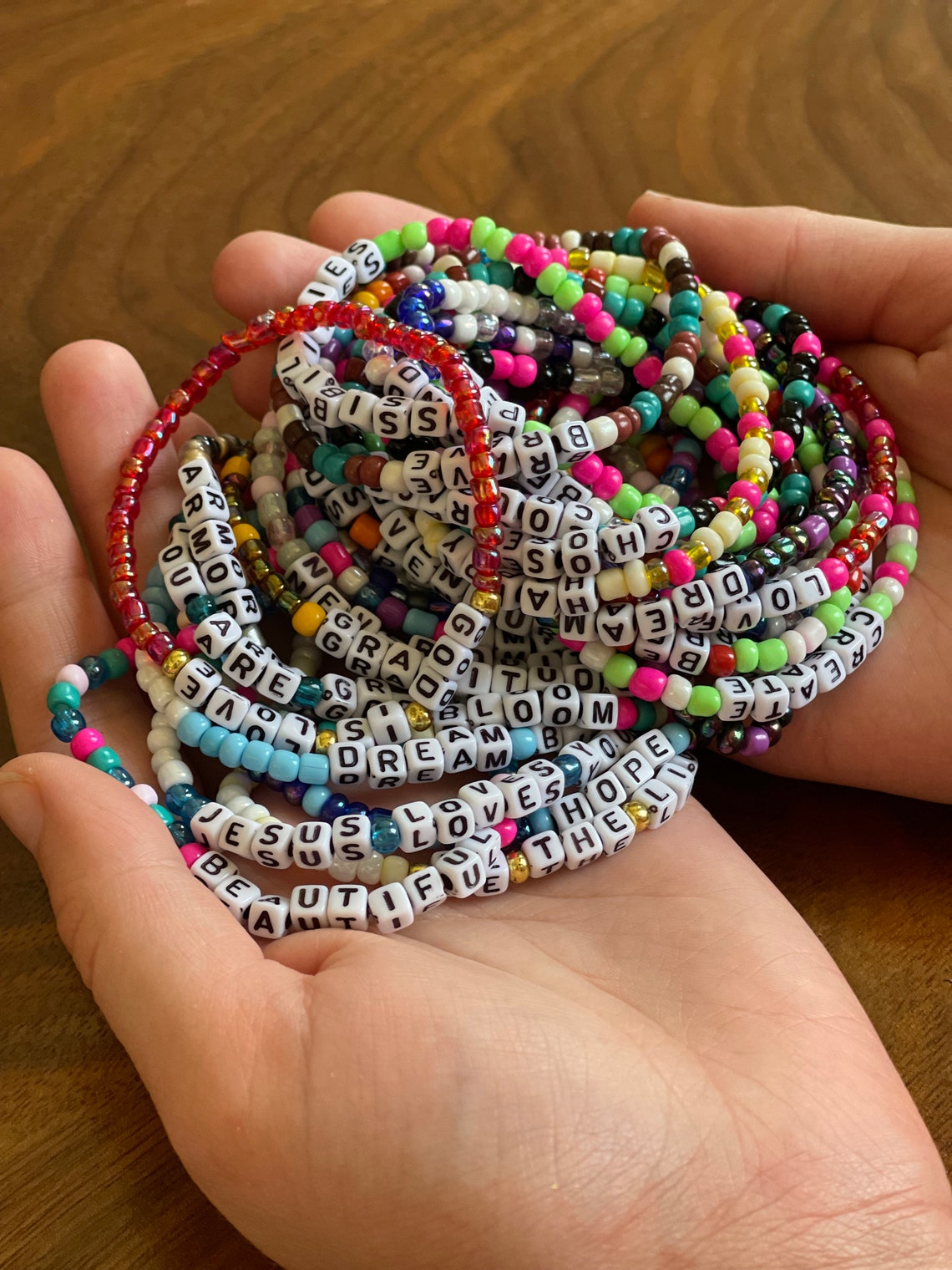 Friendship Bracelets With Encouraging Words Customizable - Etsy