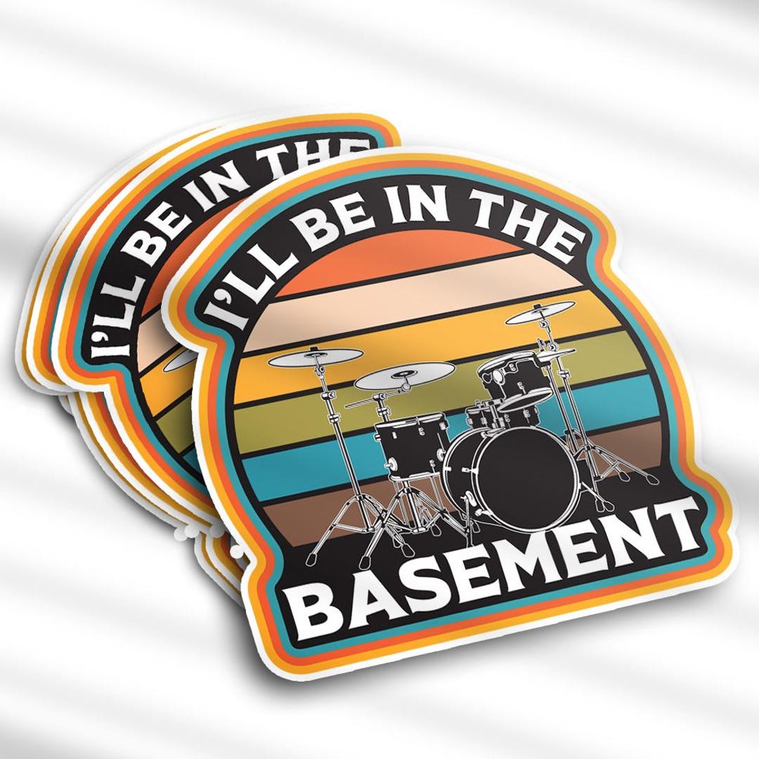 Drummer Sticker for Water Bottle, Laptop, Car, Locker Weatherproof "i ...