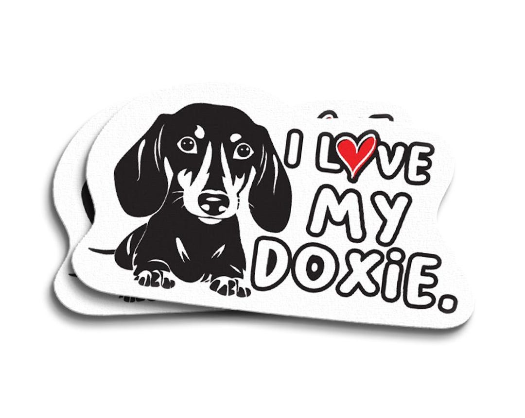 Dachshund 'doxie' Vinyl Sticker: Dog Lover Car Decal - Etsy