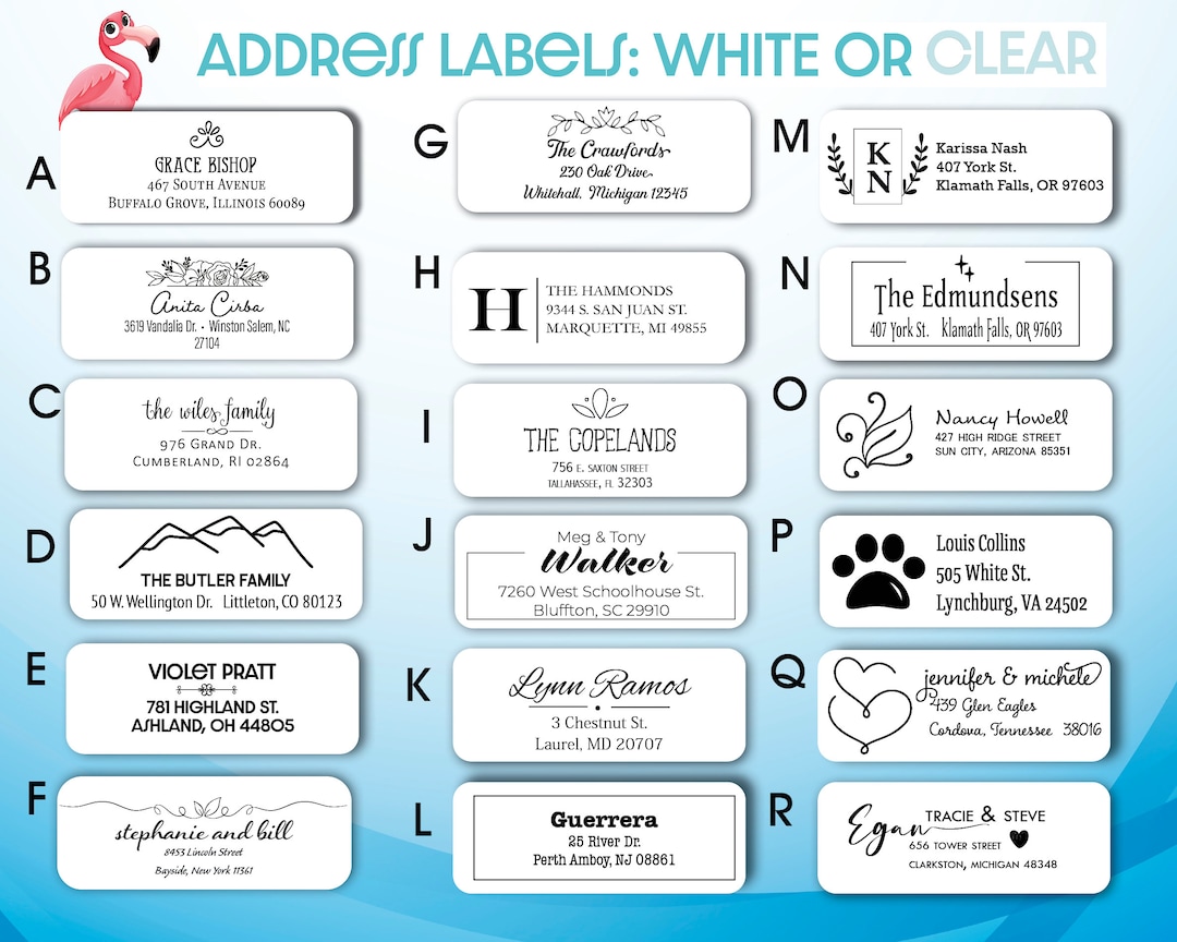 Custom Personalized Return Address Labels, Envelope Stickers, Return ...