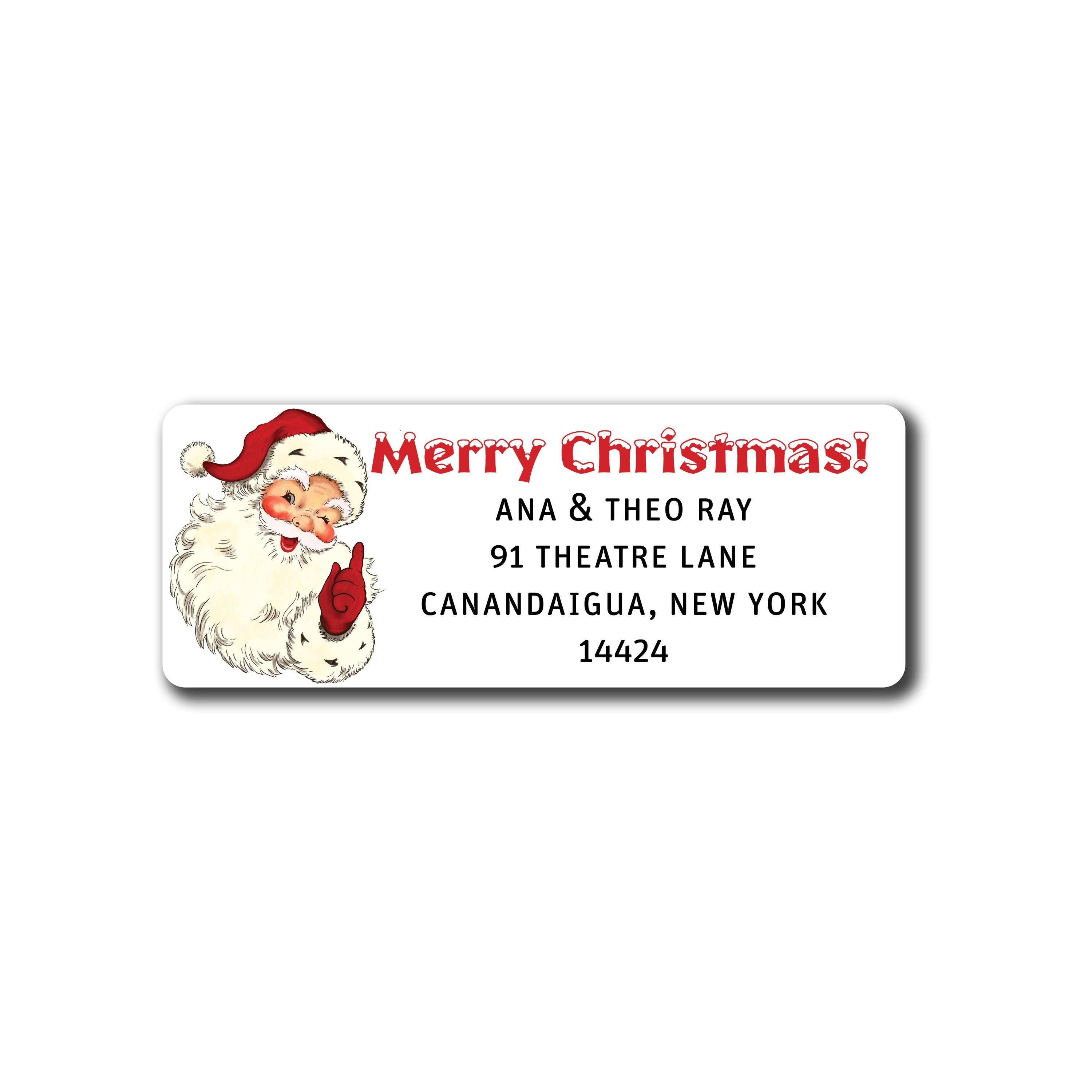 Christmas Scene Return Address Labels Envelope Stickers Holiday ...