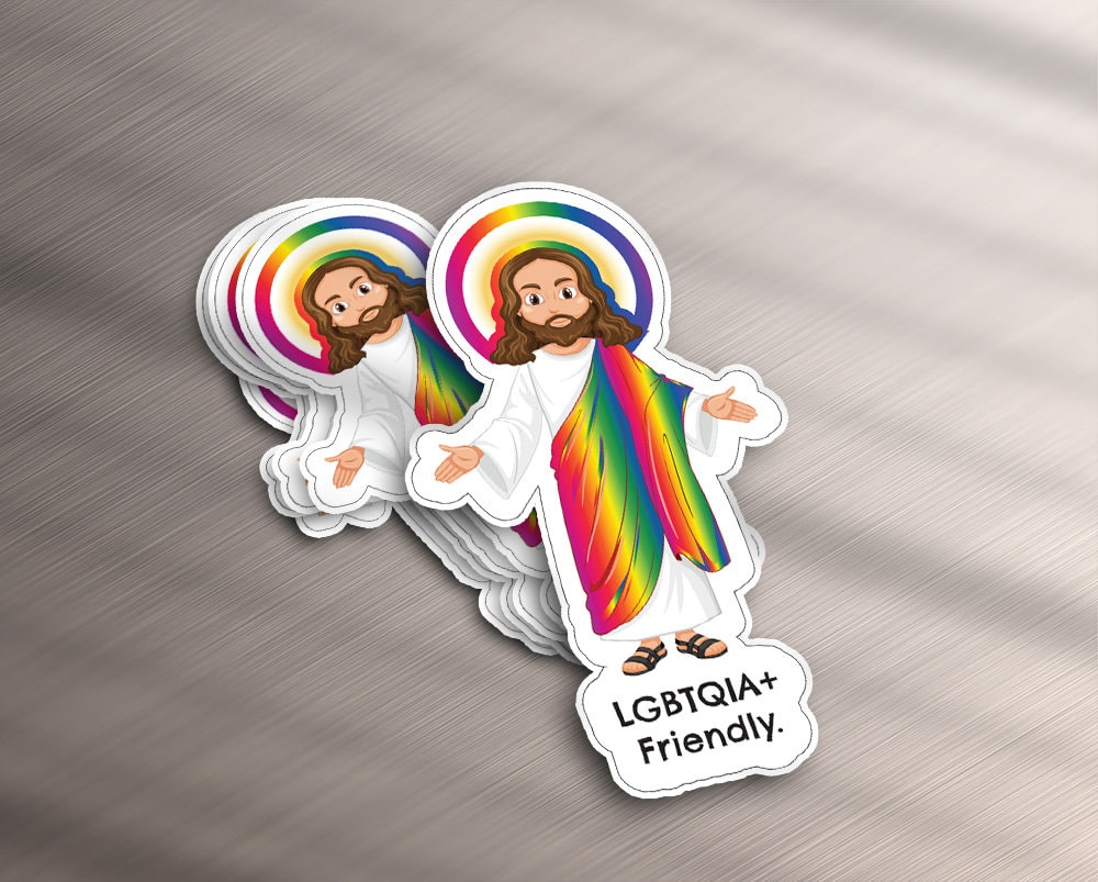 Jesus Loves Everyone LGBTQIA PRIDE Die Cut Vinyl Laminated Sticker - Etsy