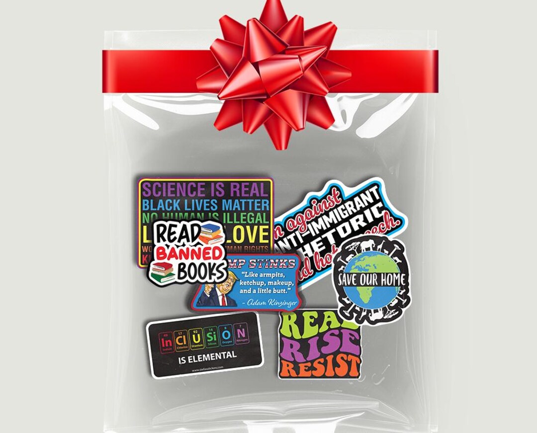 WOKE Liberal Sticker Pack, 7 Vinyl Decals for Liberals, Democrats ...