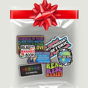 WOKE Liberal Sticker Pack, 7 Vinyl Decals for Liberals, Democrats ...